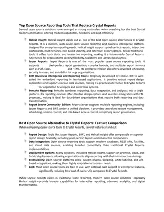 Open Source Reporting Tools The Best Crystal Reports Alternative.pptx
