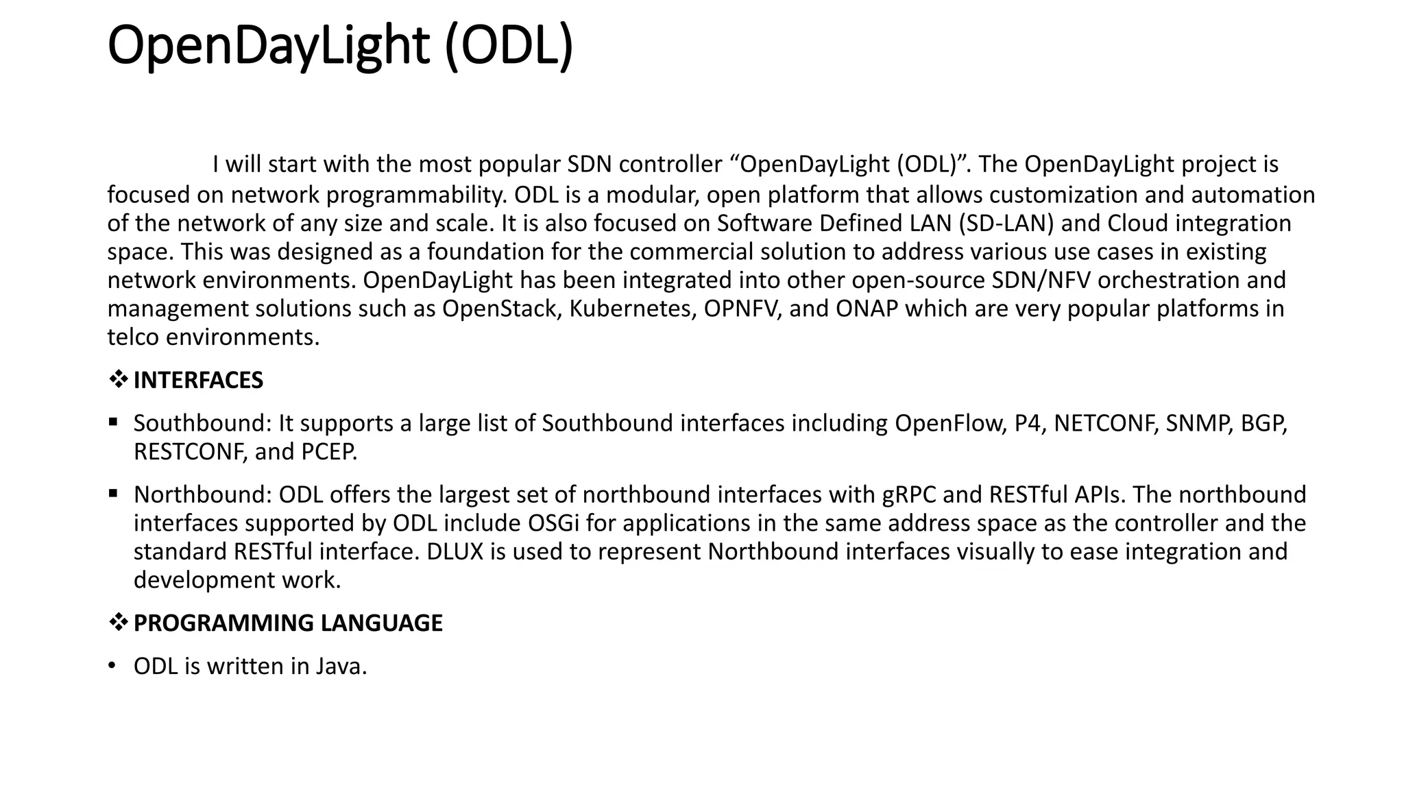 Open source sdn controllers comparison | PPTX
