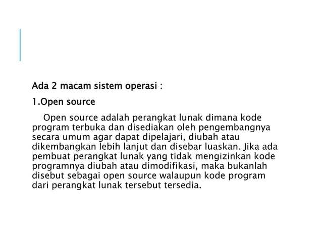 Open source (sistem operasi) | PPT