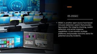 Open source SOC Tools for Home-Lab | PPTX