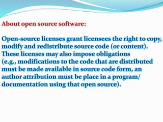 Open source software | PPTX | Shareware and Freeware | Computer Software and Applications