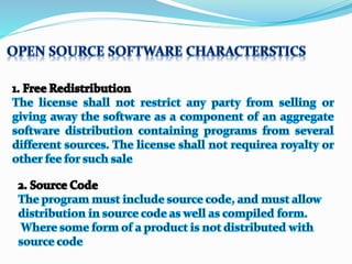 Open source software | PPTX | Shareware and Freeware | Computer Software and Applications