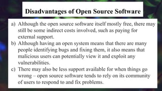 Open Source Software and ICT | PPTX