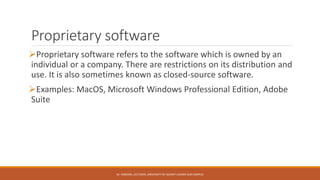 Open source software, commercial software, freeware software, shareware ...