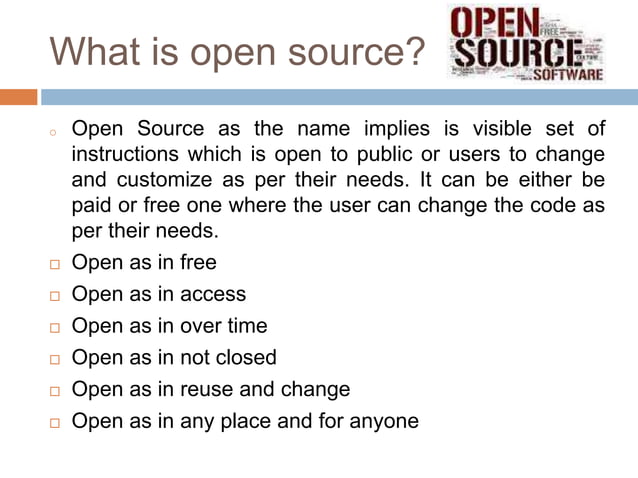 Open source software development | PPTX | Shareware and Freeware | Computer Software and ...
