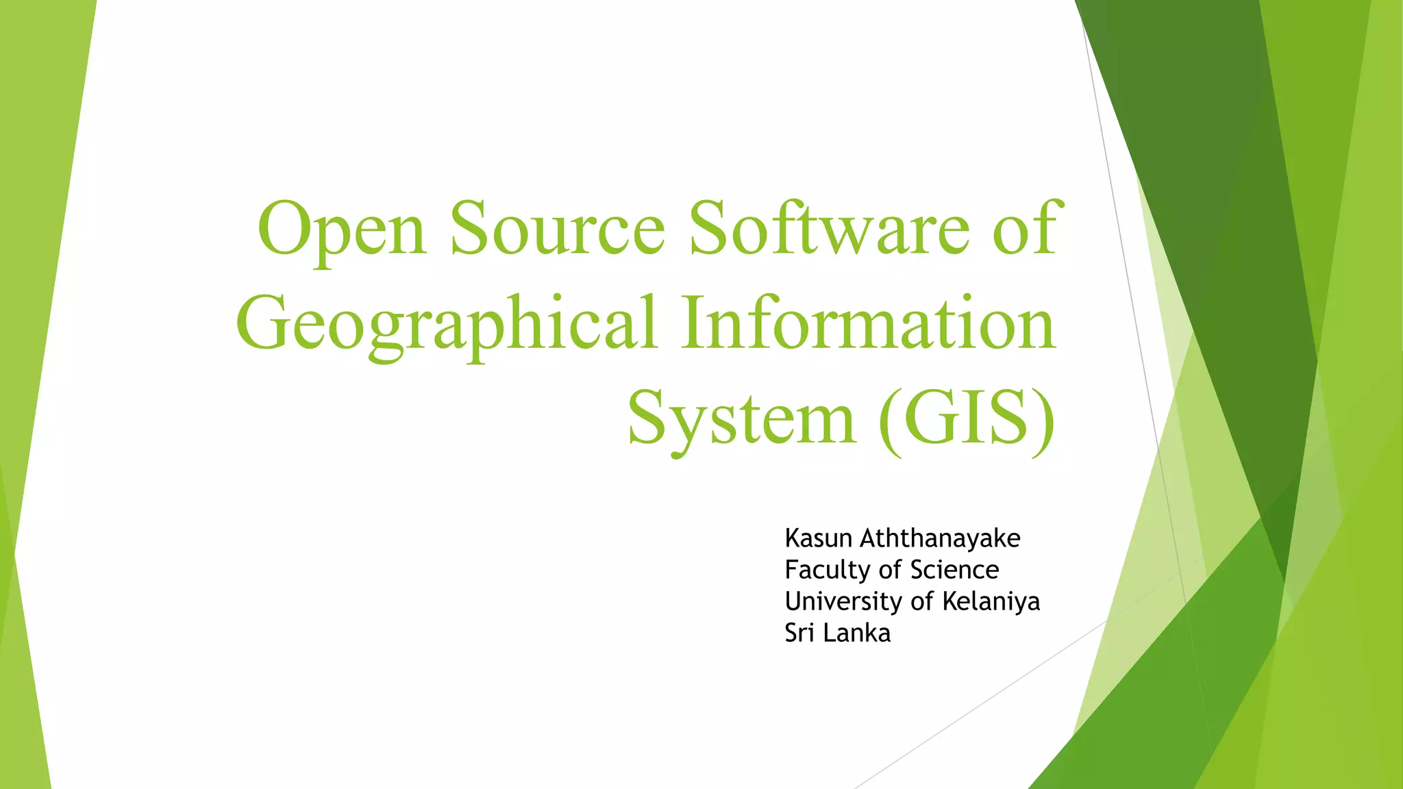 Open source software of geographical information system ( | PPT