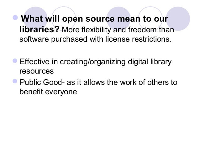Open Source Software Oss Scope And Implication