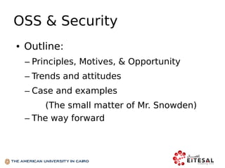 Open Source Systems & Security - EiTESAL Digital Transformation "Role ...