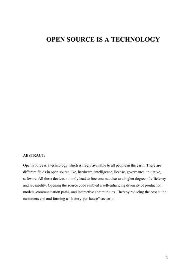 Open Source Technology Pdf 