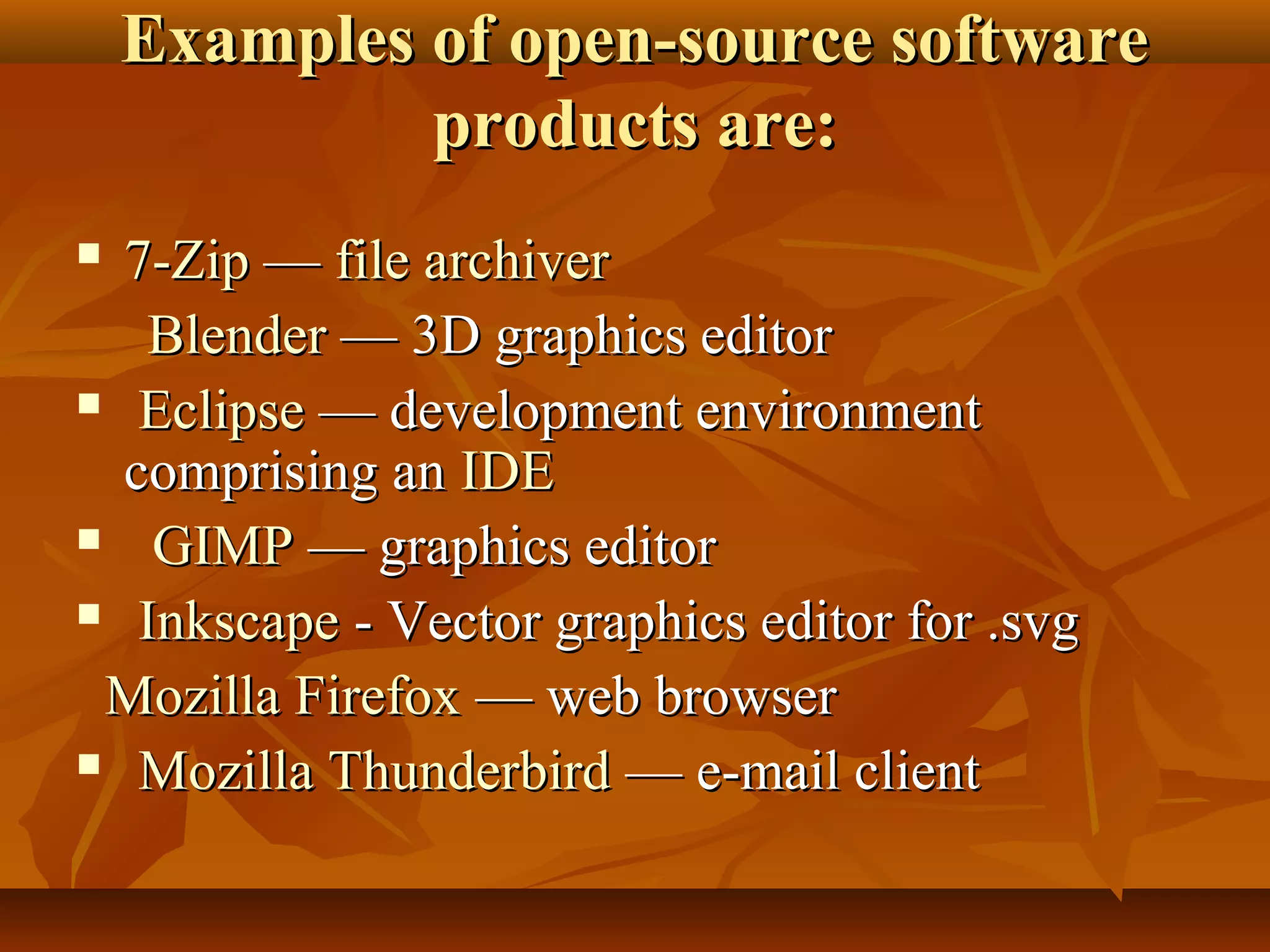 Open source technology | PPT | Shareware and Freeware | Computer ...
