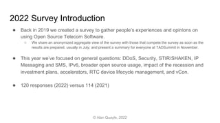 Open Source Telecom Software Survey 2022, Alan Quayle | PDF | Operating ...