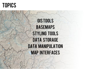 Open Source Tools for Web Cartography | PDF