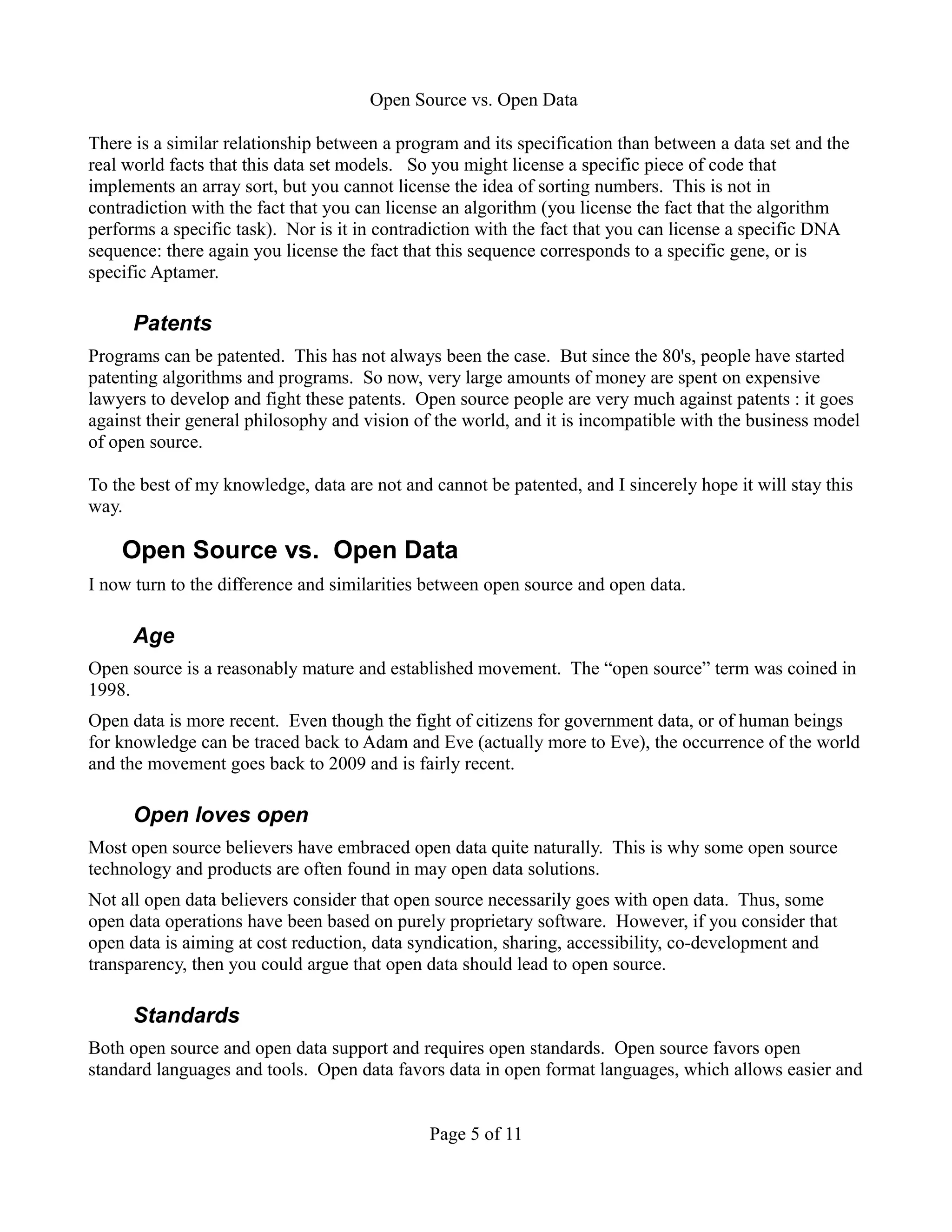 Open source vs. open data | PDF
