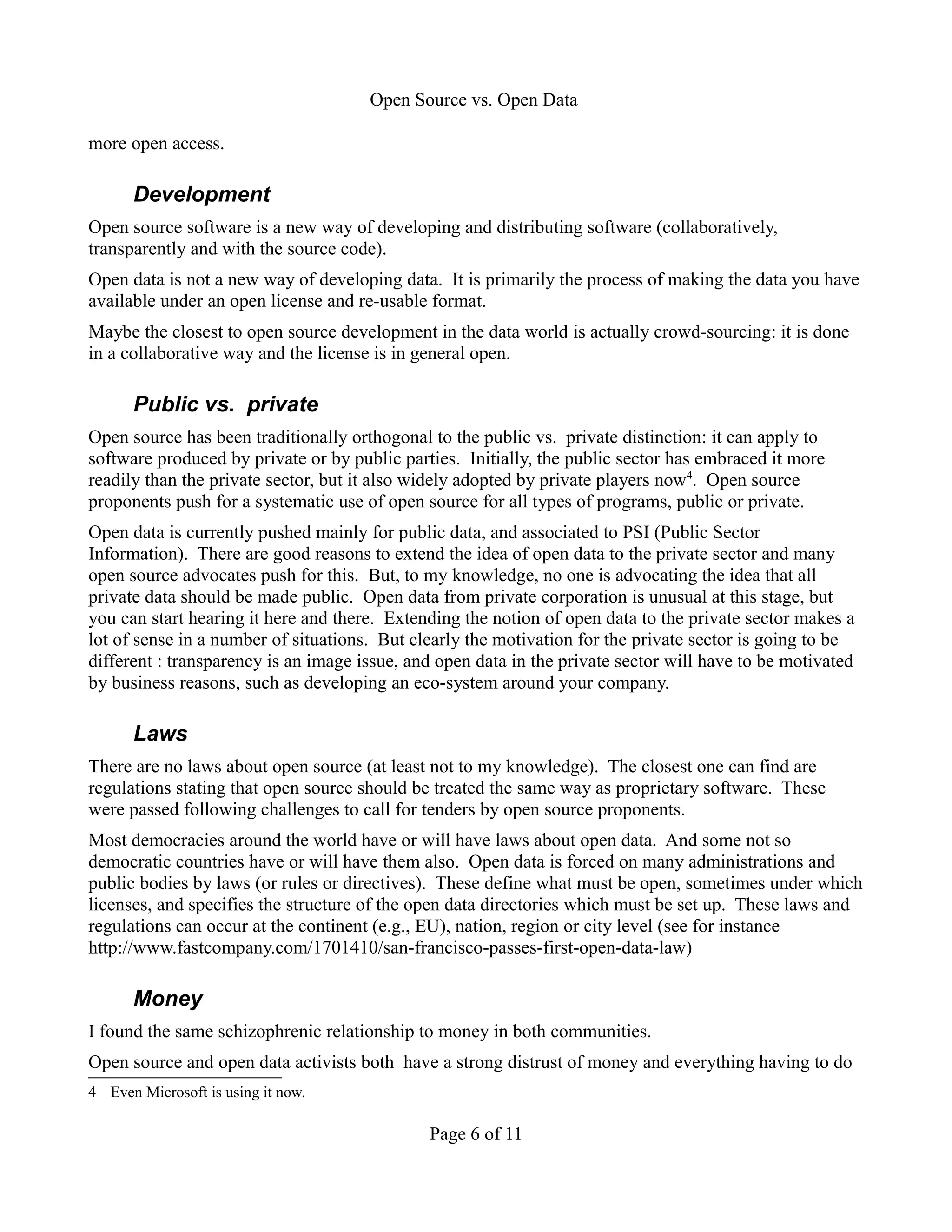 Open source vs. open data | PDF
