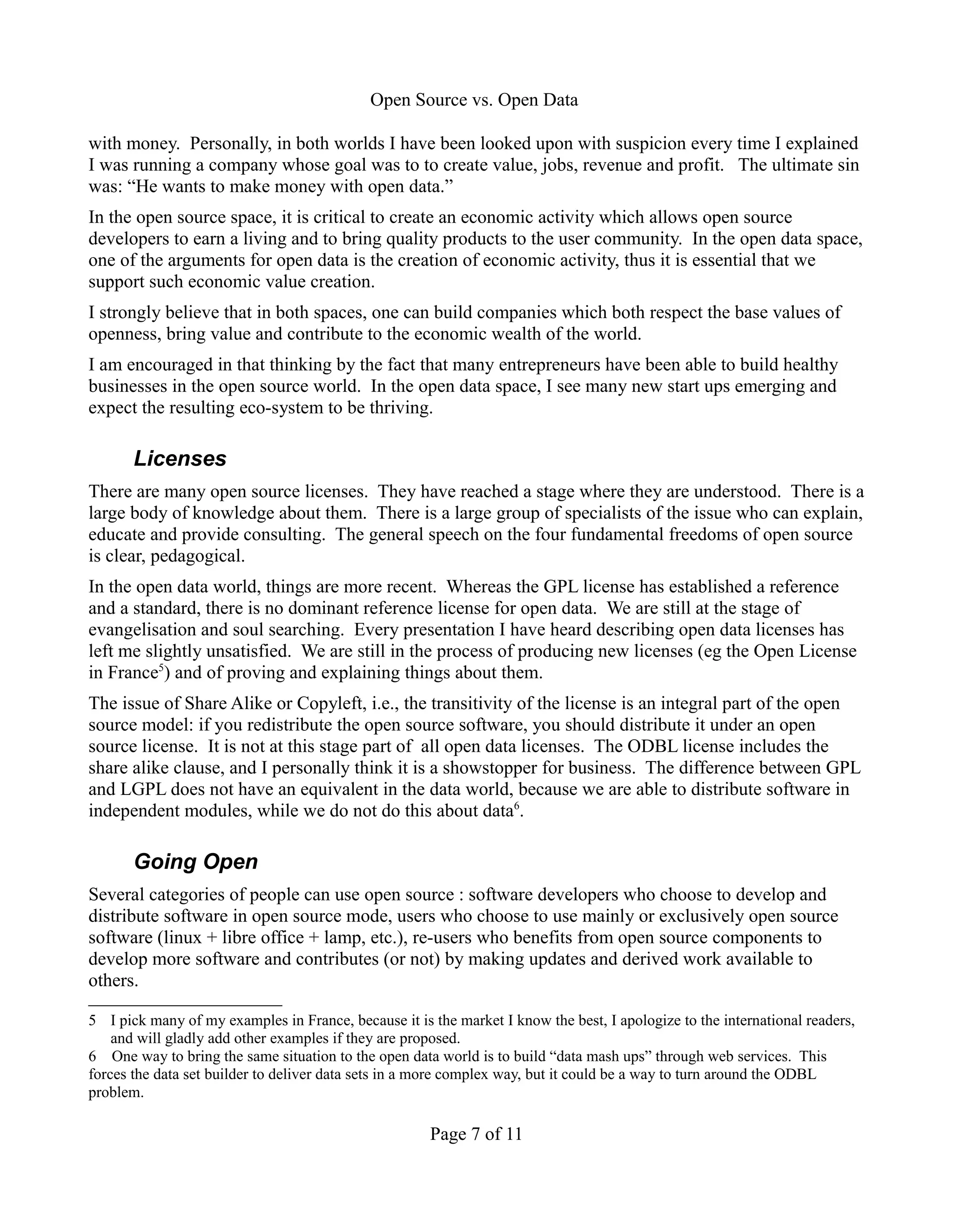 Open source vs. open data | PDF