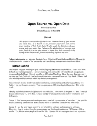 Open source vs. open data | PDF