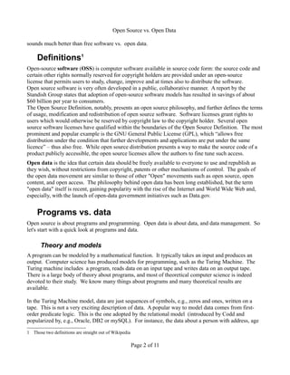 Open source vs. open data | PDF