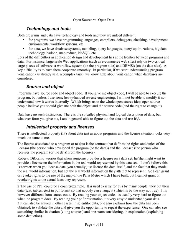 Open source vs. open data | PDF | Programming Languages | Computing