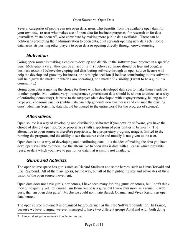 Open source vs. open data | PDF | Programming Languages | Computing