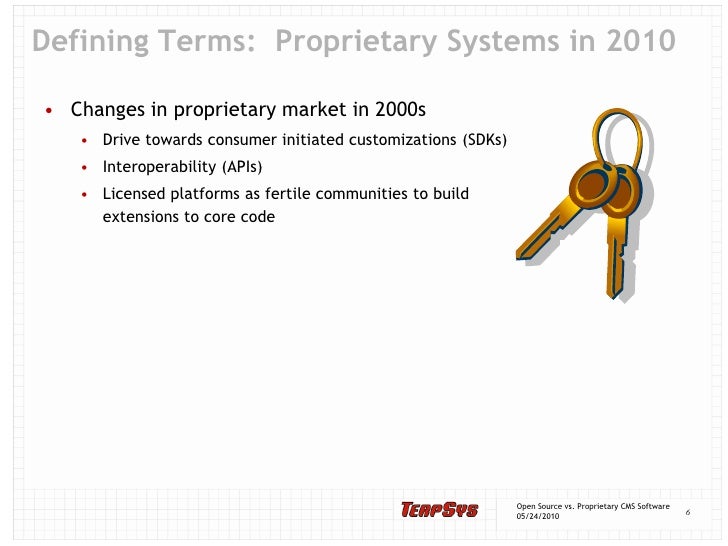 Open Source Vs Proprietary Software Open Source Vs Proprietary Software