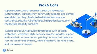 Open Source vs Closed Source LLMs. Pros and Cons | PPTX