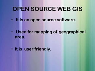 Open source web GIS | PPTX