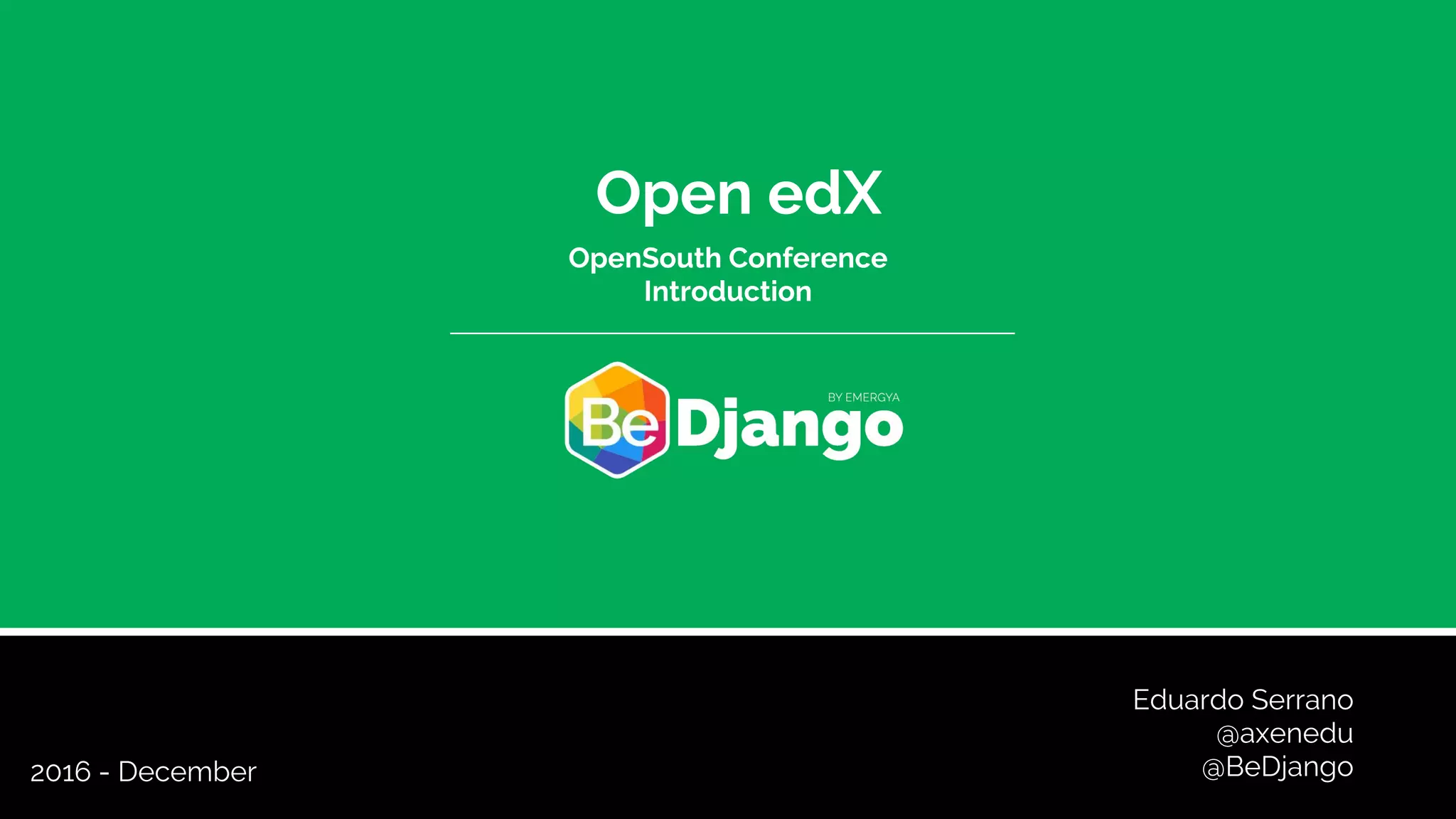 Open south open edx speech introduction | PPT