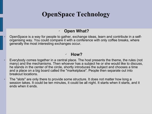 Open Space Technology | PPT