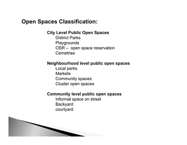 Urban Open spaces | PPT