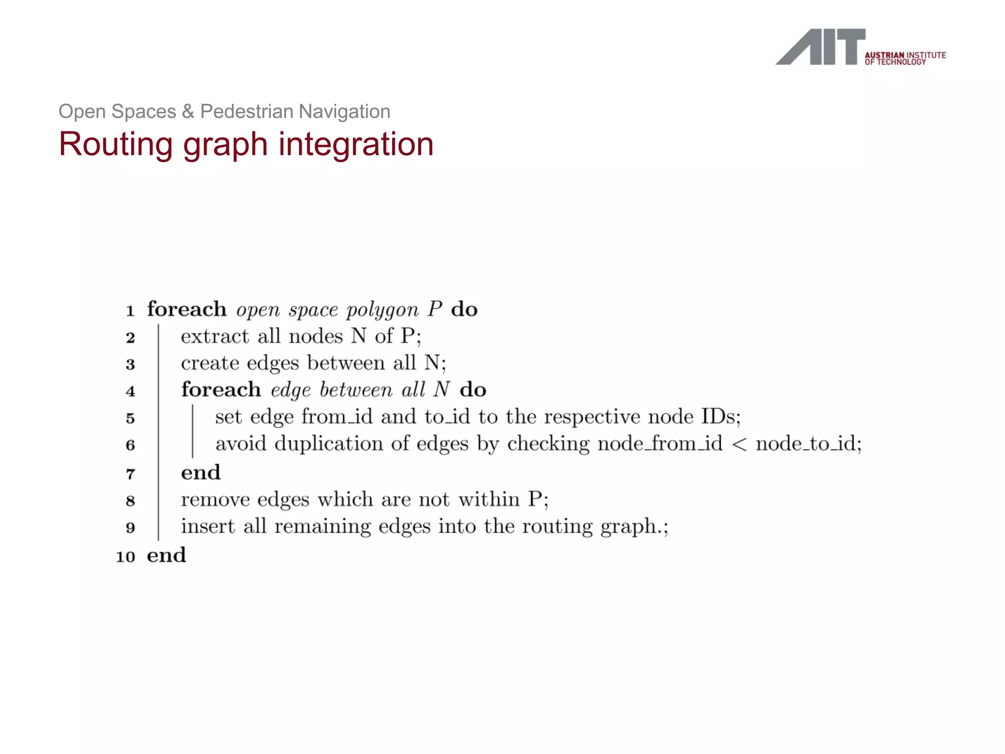 Integrating Open Spaces Into Osm Routing Graphs For Realistic Crossing