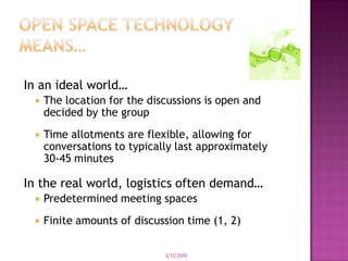 Open Space Technology Moodlemoot Final | PPT