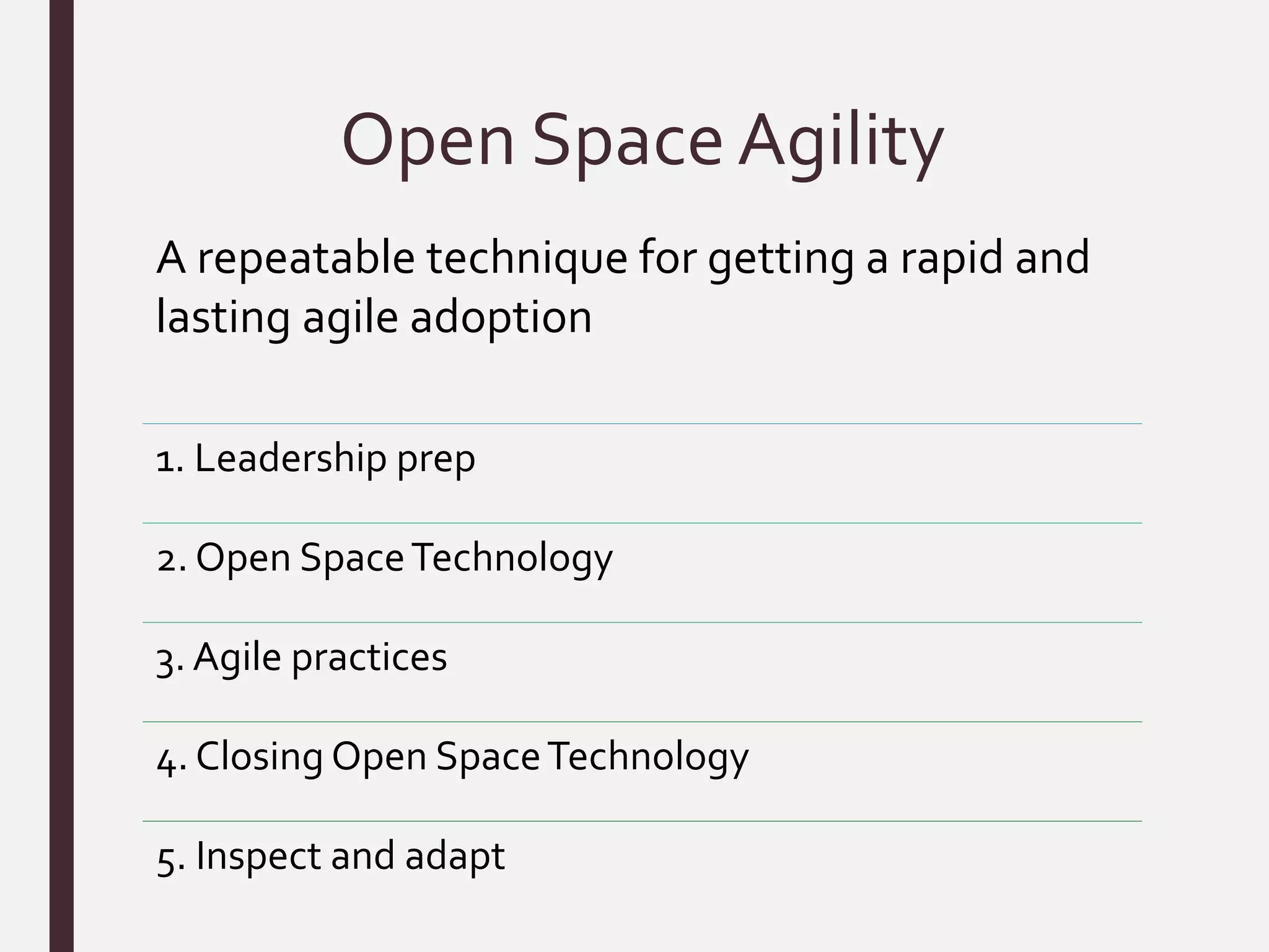 Open Space Technology - WWIT 2018 | PPT