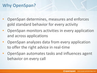 OpenSpan - A Better Way to Work, A Better Way to Manage | PPT