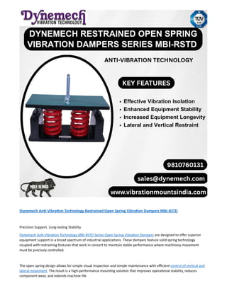 Dynemech Anti-Vibration Technology Restrained Open Spring Vibration ...