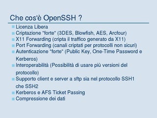 Openssh: comunicare in sicurezza | PDF | Computer Networking | Computing
