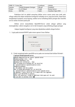 Open ssh server | PDF