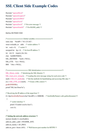 OpenSSL Basic Function Call Flow | PDF
