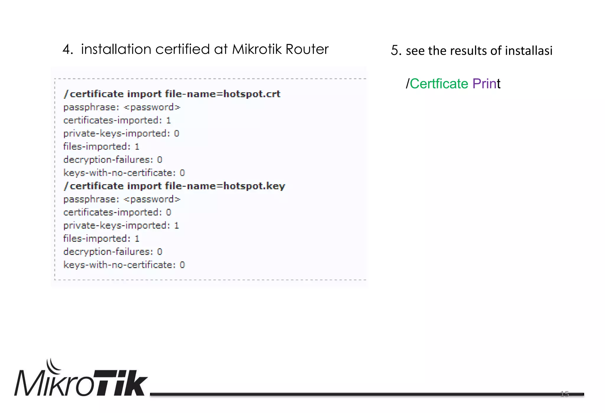 Open ssl certificate (https) for hotspot mikrotik | PDF