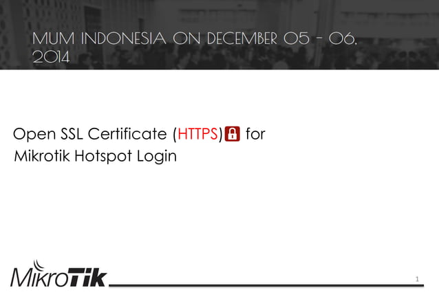 Open ssl certificate (https) for hotspot mikrotik | PDF | Internet | Computing