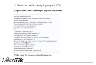 Open ssl certificate (https) for hotspot mikrotik | PDF