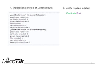 Open ssl certificate (https) for hotspot mikrotik | PDF | Internet | Computing