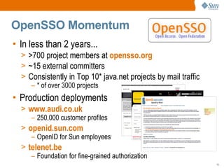 Open Source Identity Integration with OpenSSO | PPT