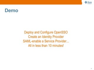 Open Source Identity Integration with OpenSSO | PPT