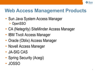 Open Source Identity Integration with OpenSSO | PPT