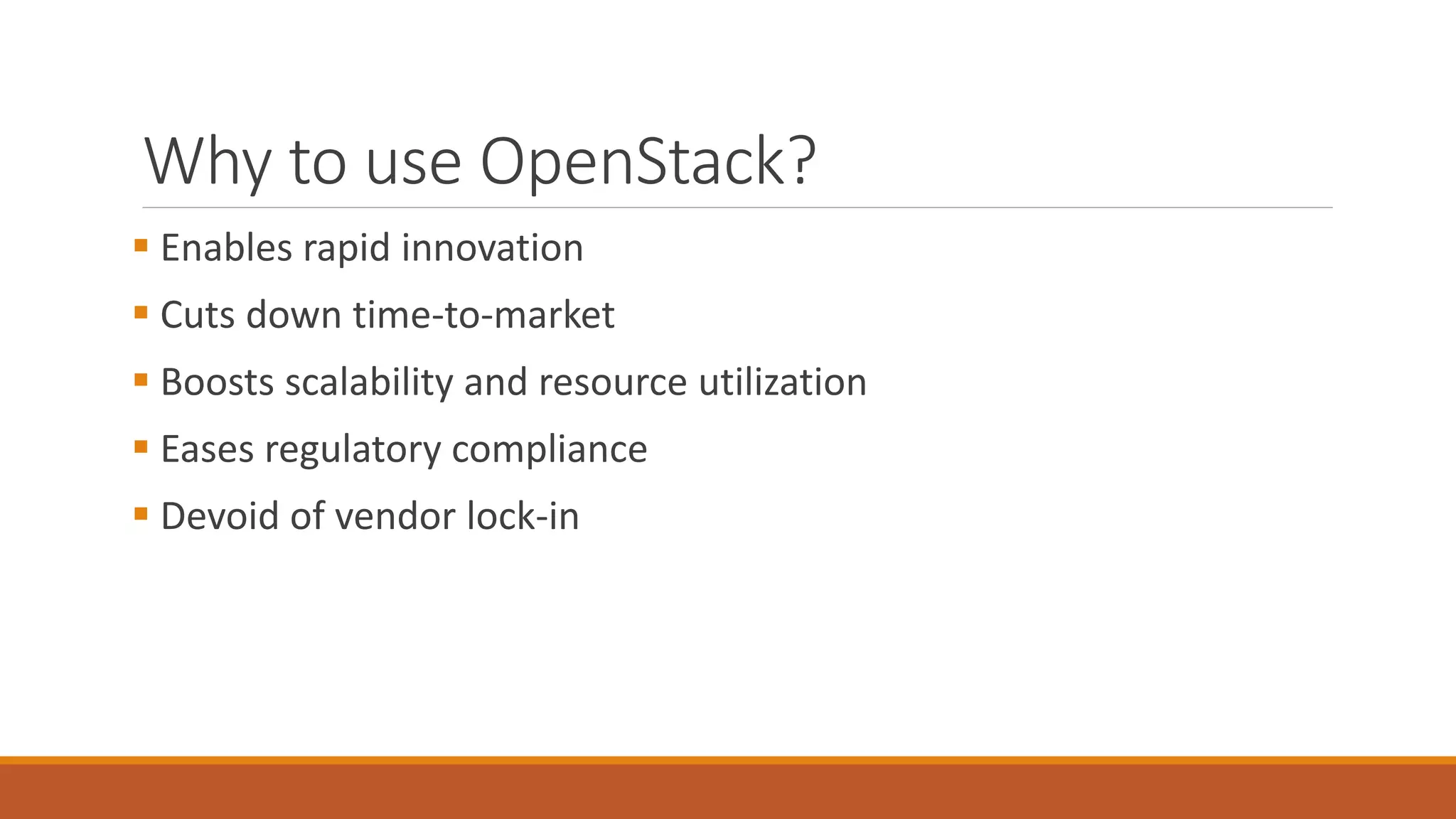 Openstack | PPTX | Operating Systems | Computer Software and Applications