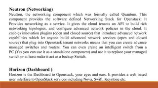 Openstack | PPTX | Operating Systems | Computer Software and Applications