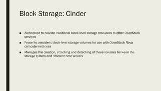 OpenStack- A ringside view of Services and Architecture | PPT