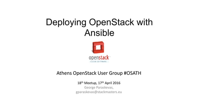 Openstack ansible | PPT