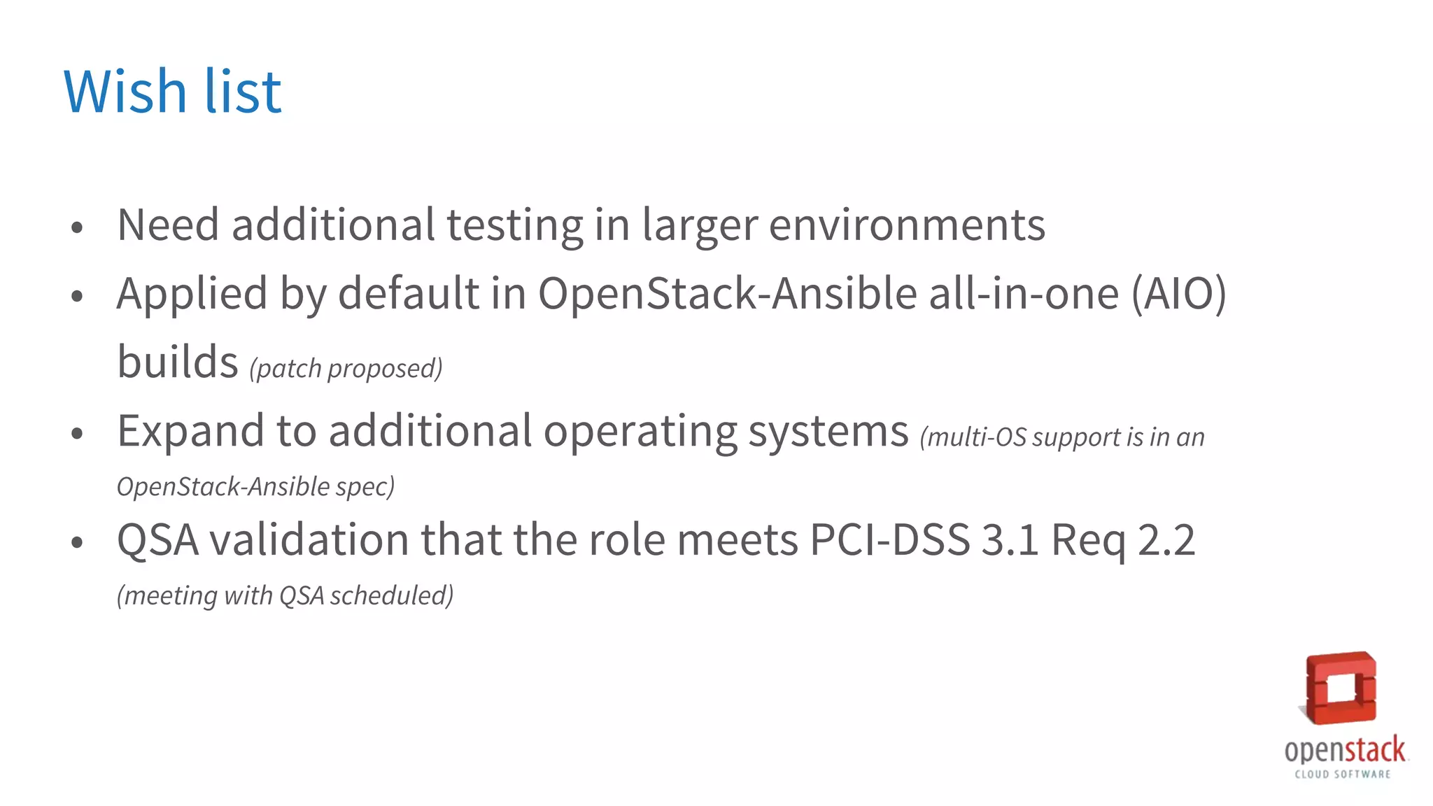 OpenStack-Ansible Security | PPT