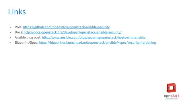 OpenStack-Ansible Security | PPT
